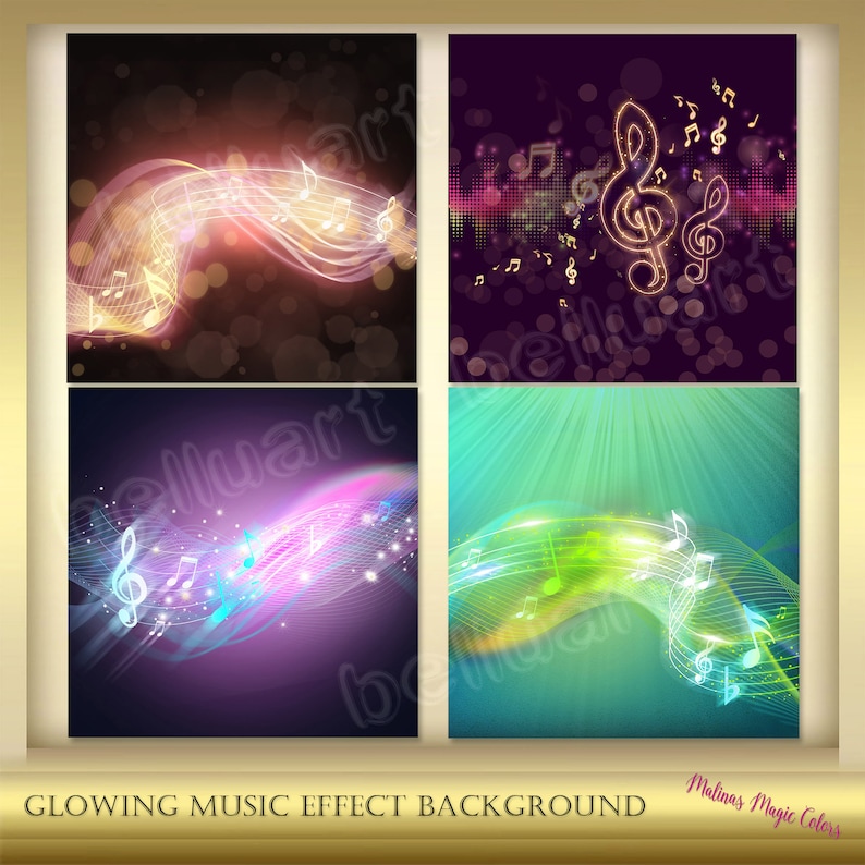 10 Glowing Music Effect Backgrounds - Music Notes Background - Music ...