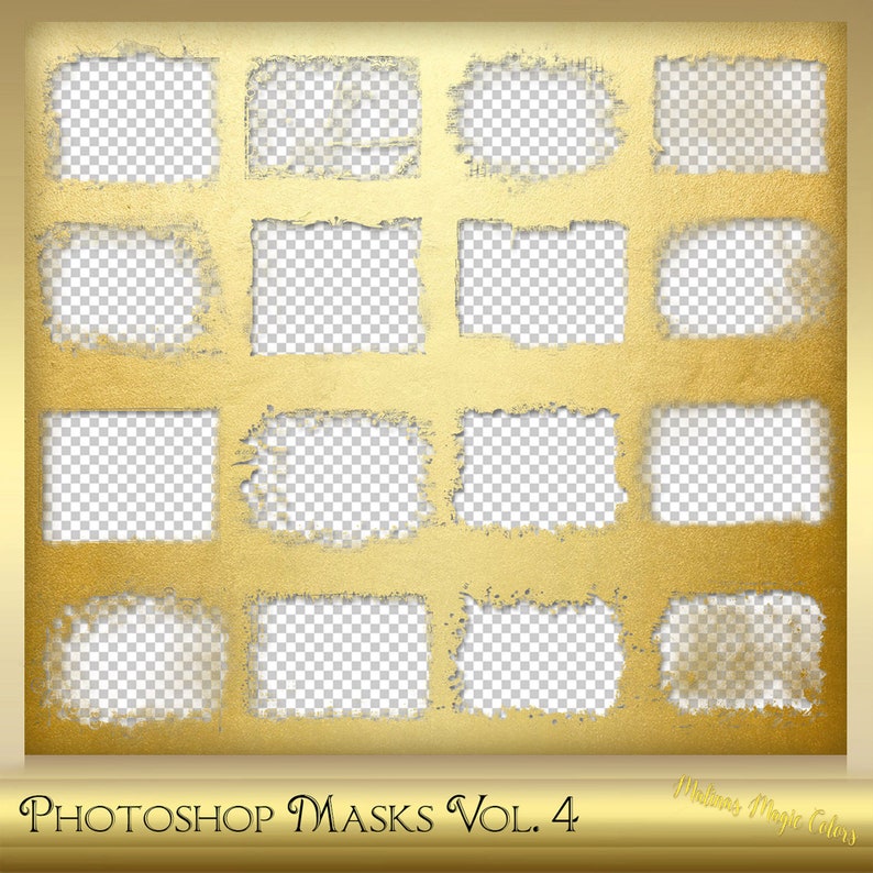 16 Photoshop Masks Vol. 4 - Photoshop Clipping Masks - Grunge Png Masks ...