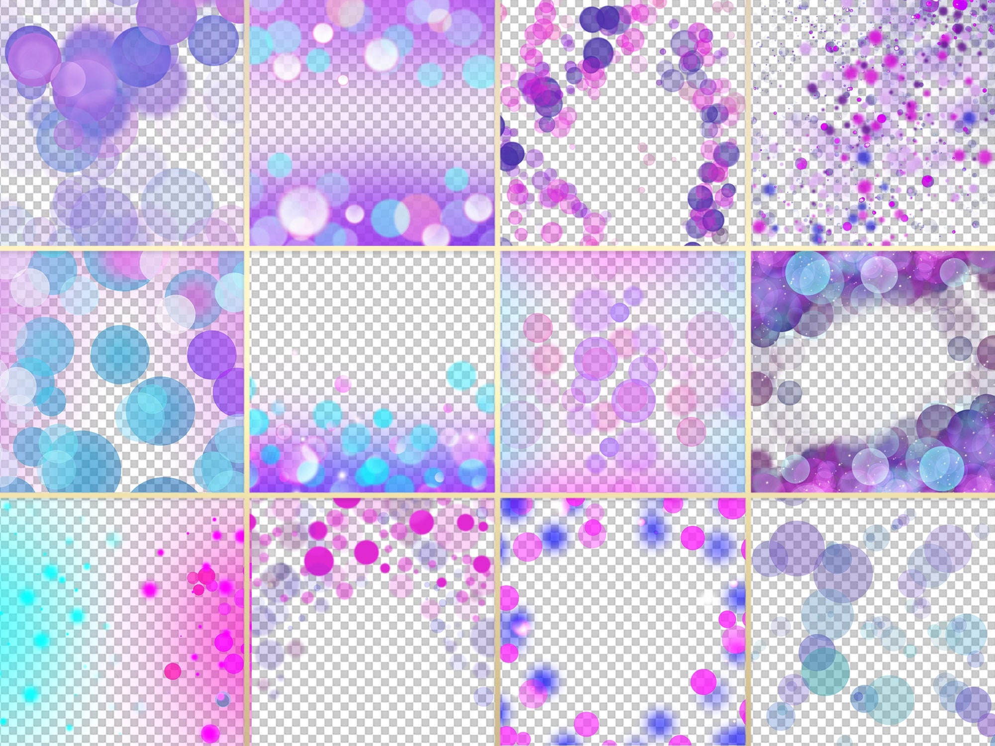 Purple Blue Bokeh Light Effect Colorful Bokeh Overlay Bokeh Light ...