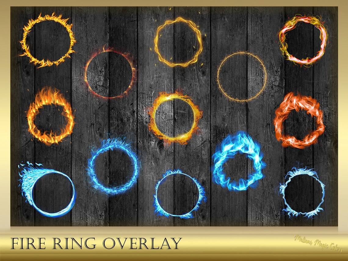 Fire Ring Overlay - Light Ring - Light Circle - Magic Circle Aura - Fire Aura - Instant Download ...