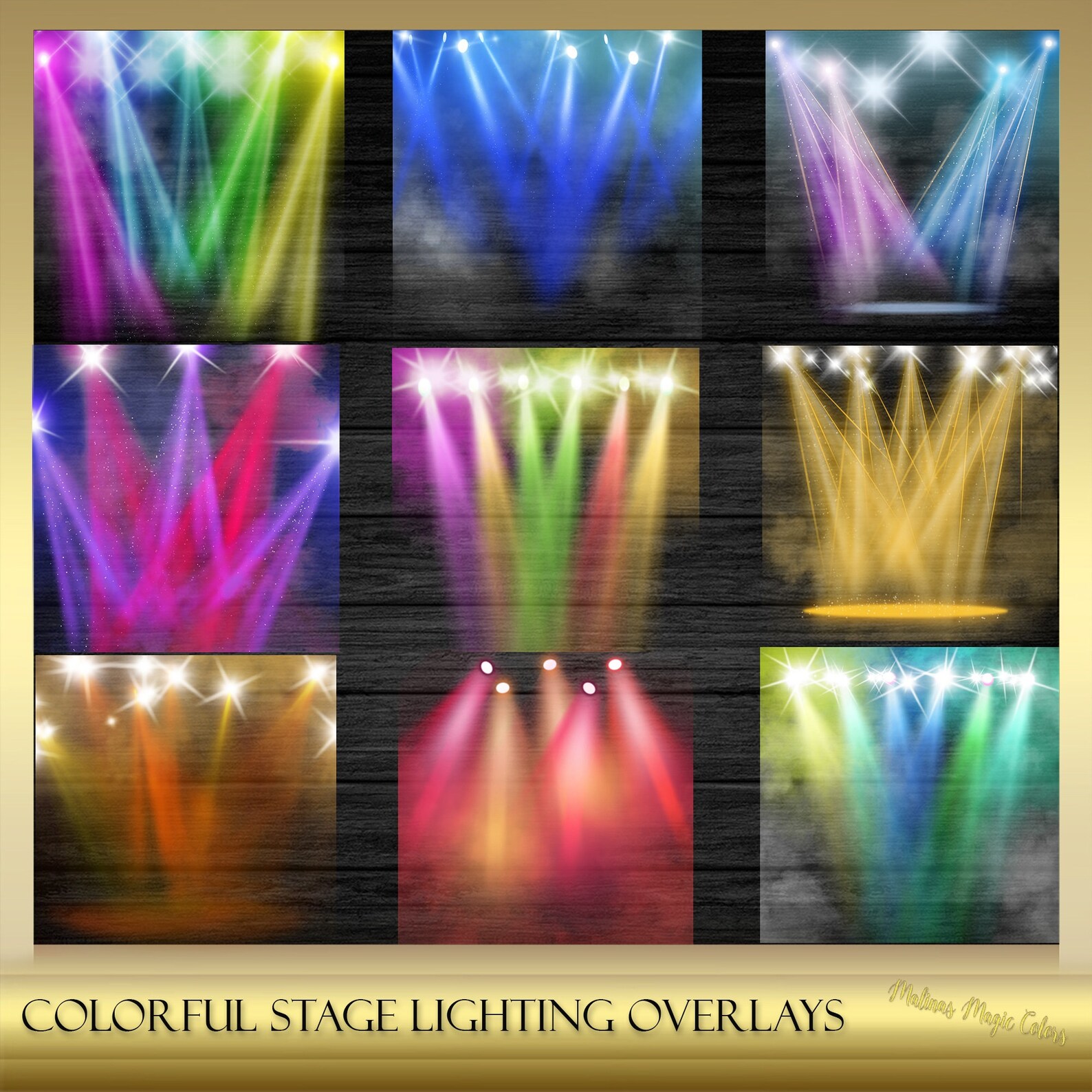 20 Colorful Stage Lighting Overlays - Colorful Spotlight Overlays ...
