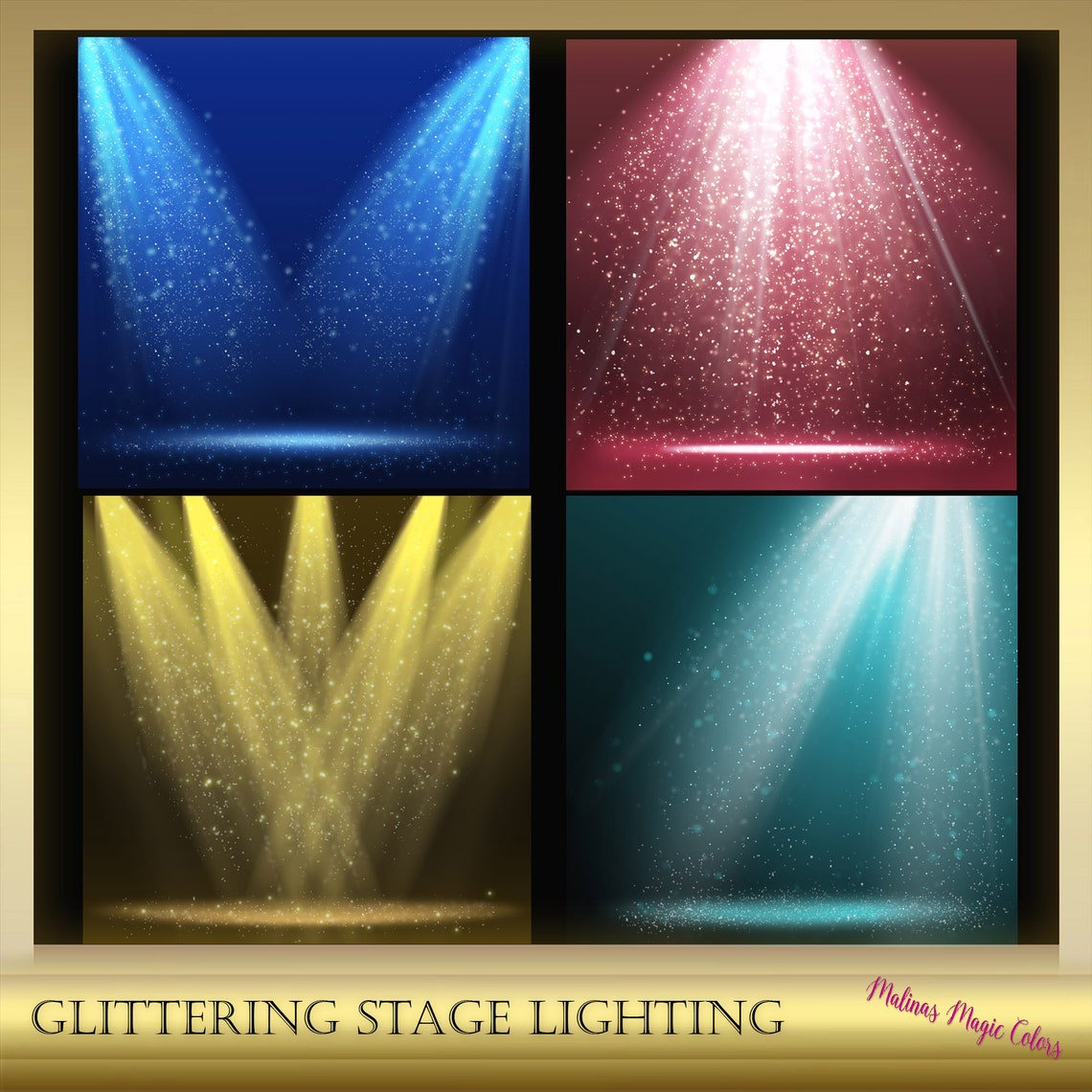 15 Glittering Stage Lighting Overlays - Spotlight With Shiny Light ...