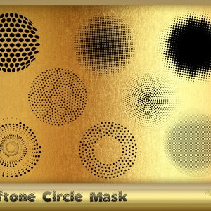 Halftone Circle Mask for Photoshop Halftone Dots Circle Circles Masks ...
