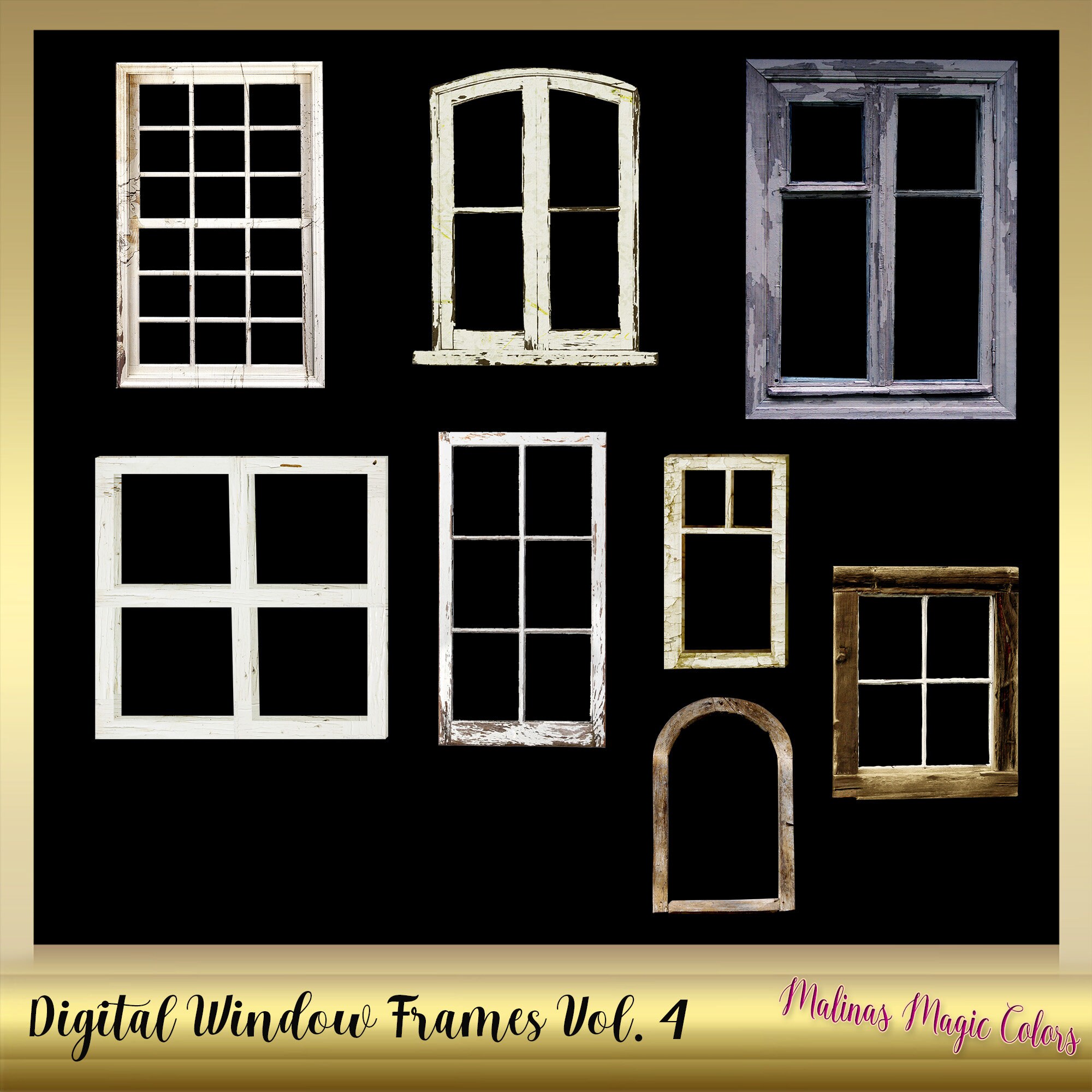 20 Digital Window Frames Vol. 4 Window Photo Frame - Etsy UK