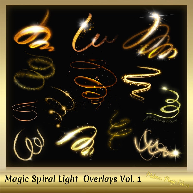 Magic Spiral Light - Magical Effect - Glowing Spiral Golden Light ...