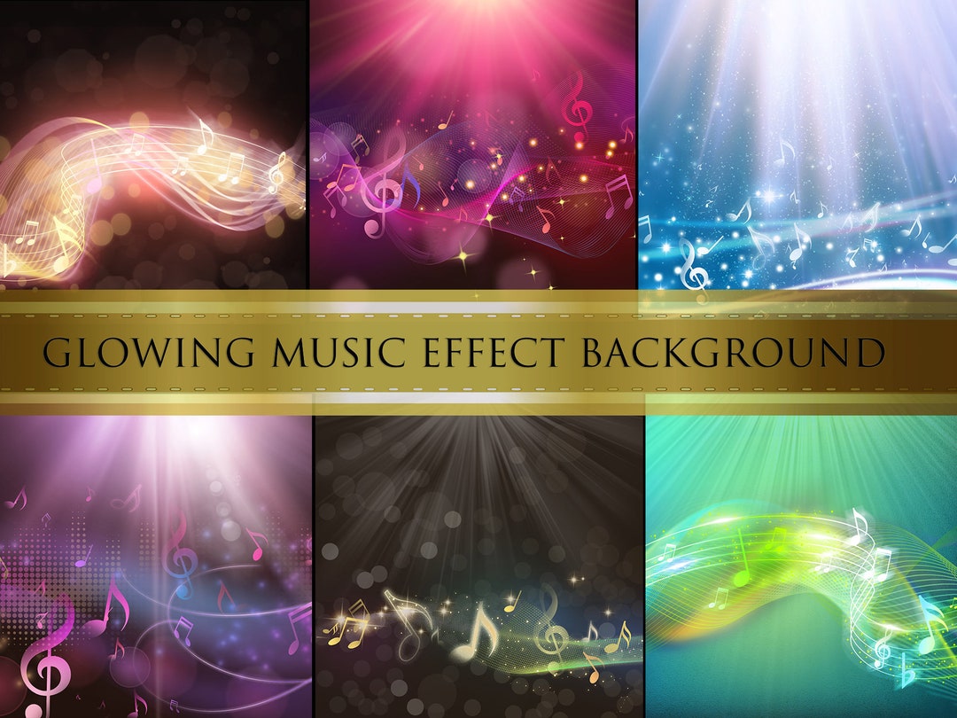 10 Glowing Music Effect Backgrounds - Music Notes Background - Music ...