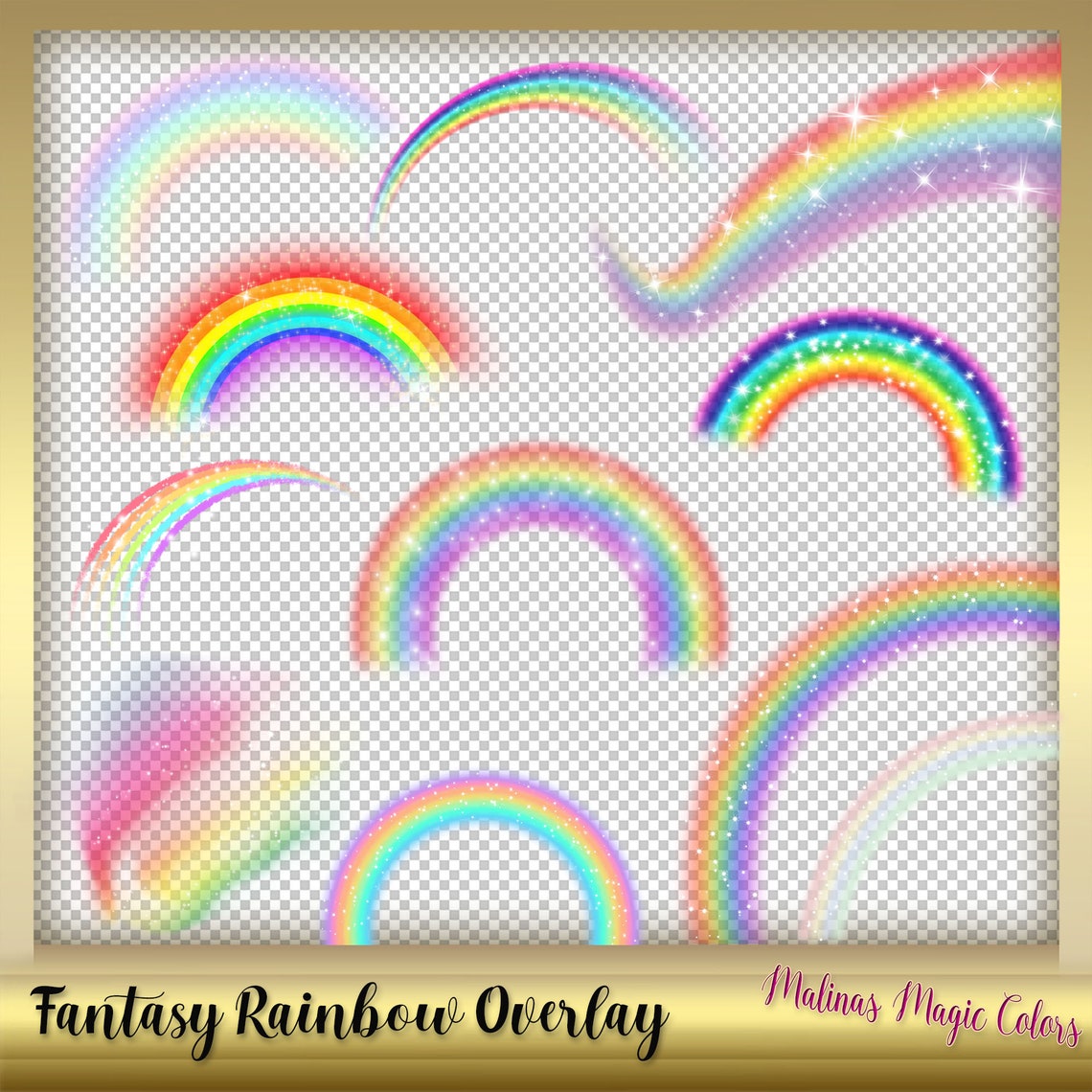 Fantasy Rainbow Overlay Rainbow Photo Overlay Rainbow Effect Glitter ...