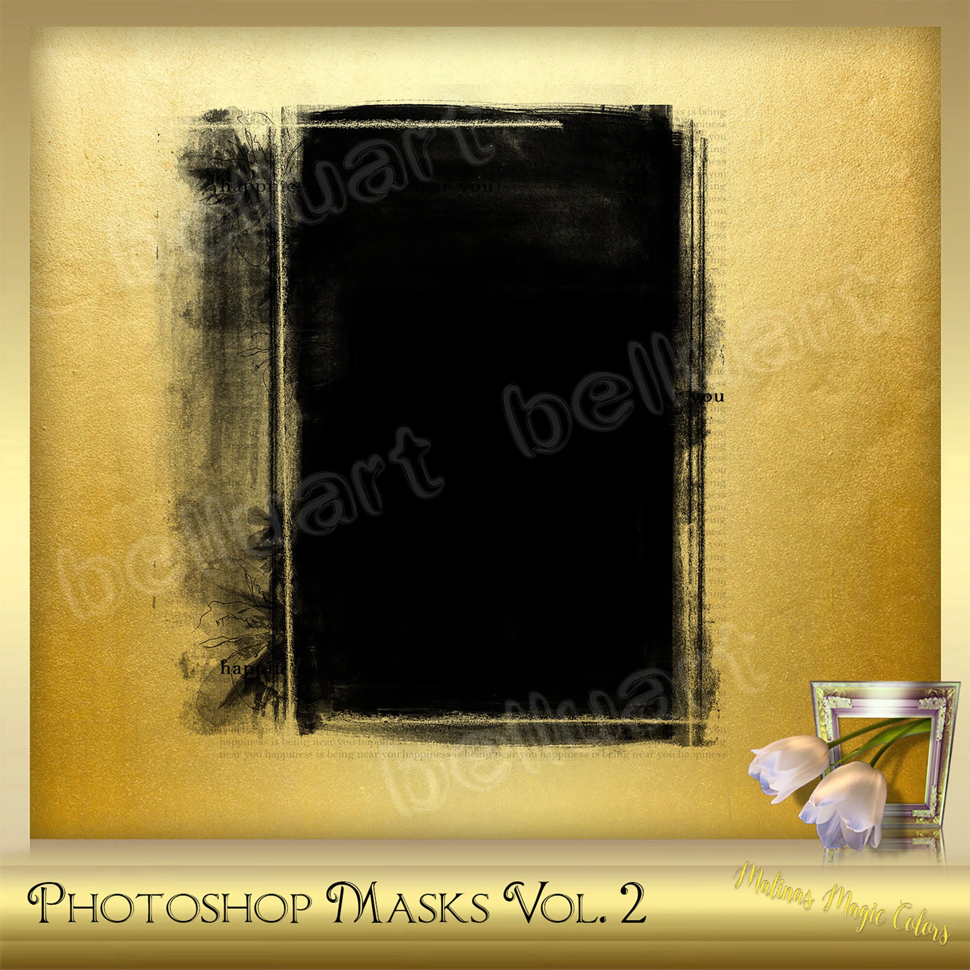 10 Photoshop Masks Vol. 2 - Photoshop Clipping Masks - Grunge Png Masks ...