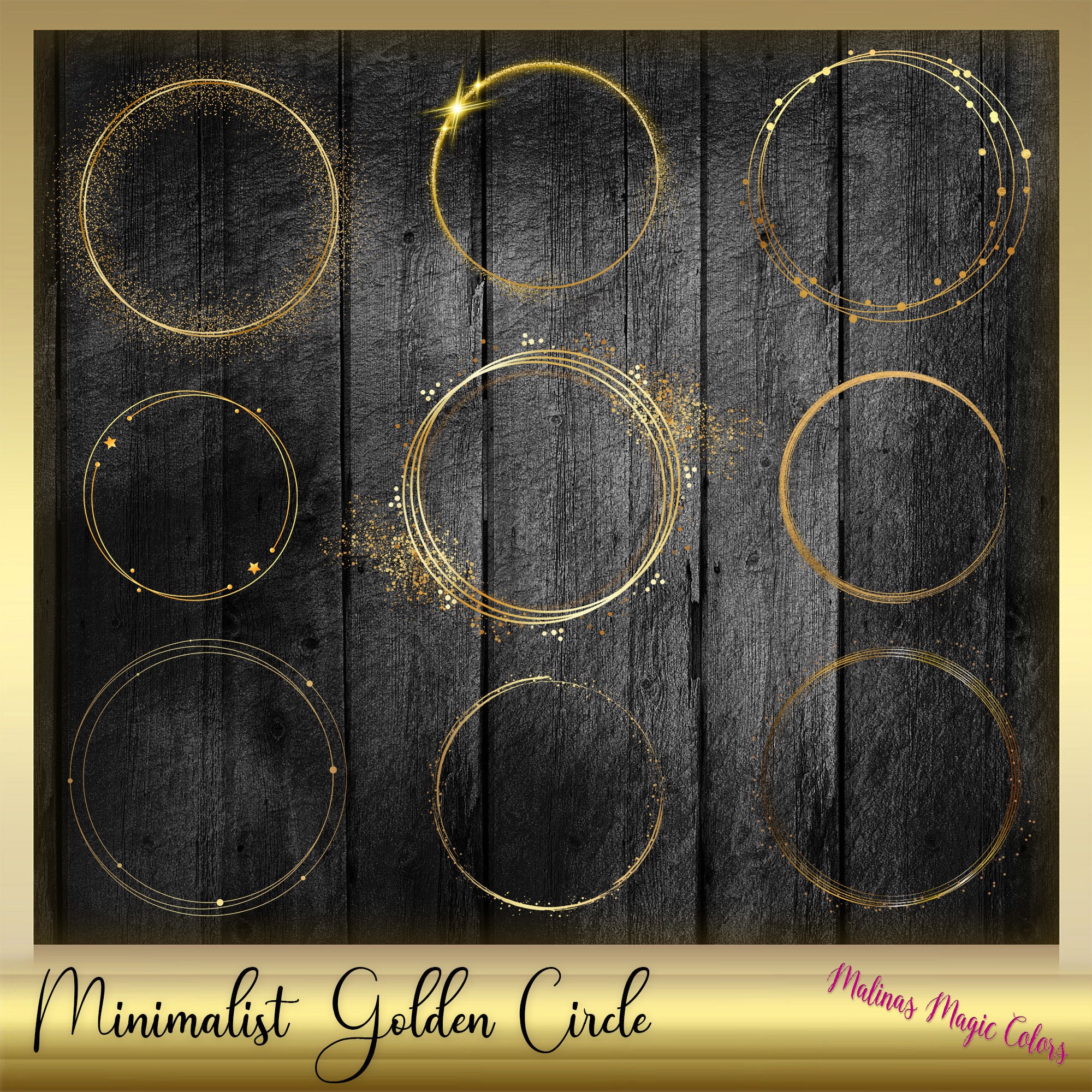 Minimalist Golden Circle - Simple Golden Circle - Gold Ring Circle ...
