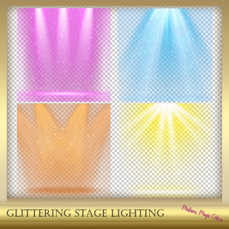 15 Glittering Stage Lighting Overlays Spotlight With Shiny Light ...