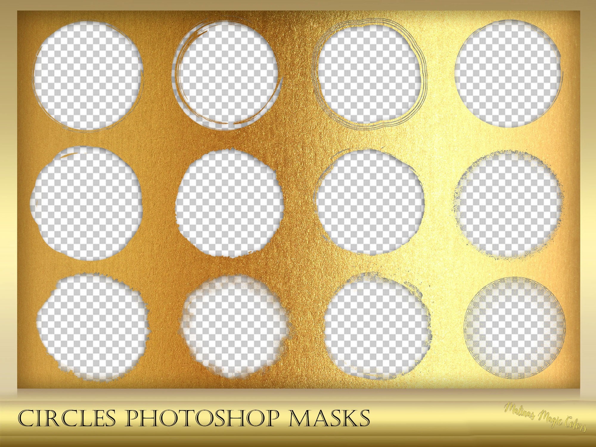 12 Circles Masks for Photoshop Photoshop Clipping Masks Grunge Png ...