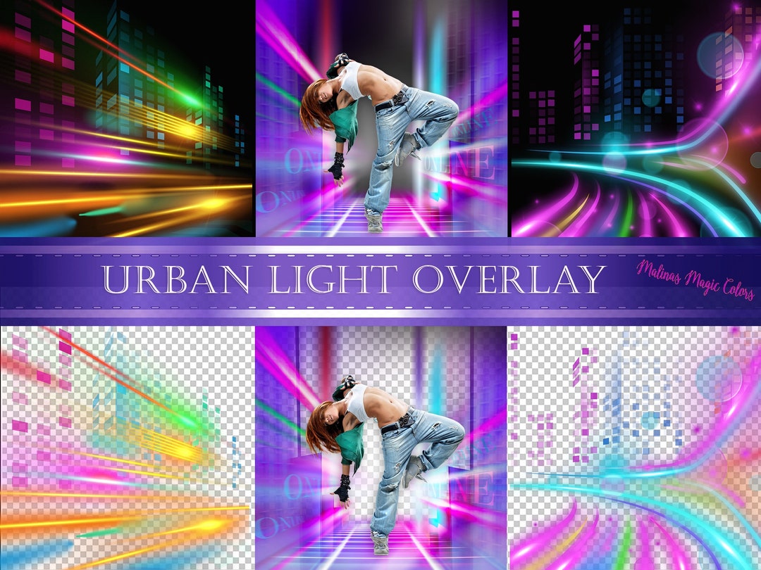 Urban Light Overlay City Light Overlay Neon City Overlay Studio Neon ...