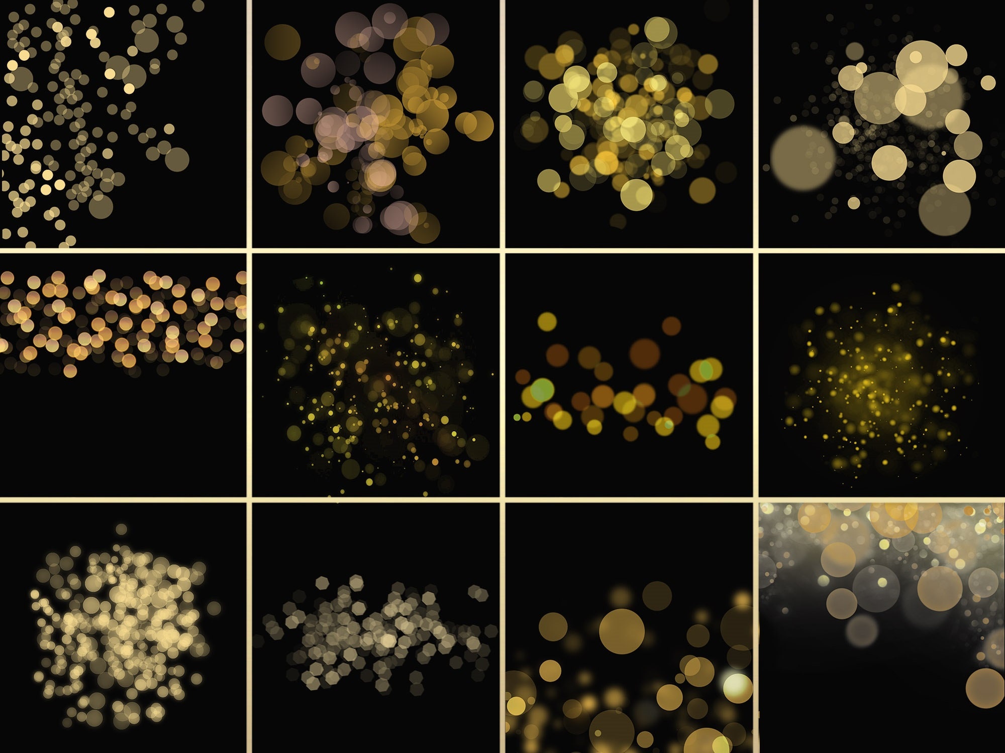 Gold Bokeh Overlay Bokeh Light Yellow Bokeh Overlay Glowing Bokeh ...