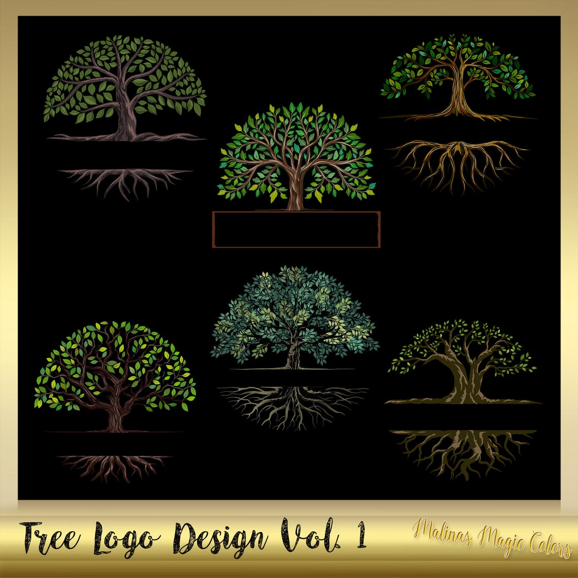 Tree Logo Design - Green Tree Logo - Tree Clip Art - Tree With Green ...
