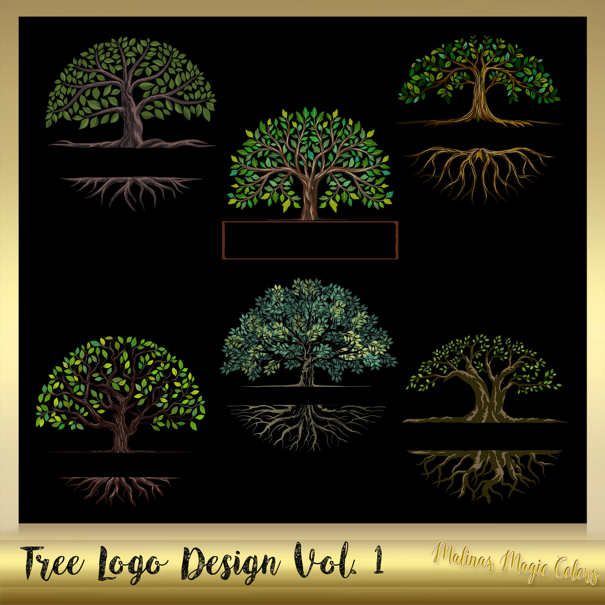 Tree Logo Design - Green Tree Logo - Tree Clip Art - Tree With Green ...