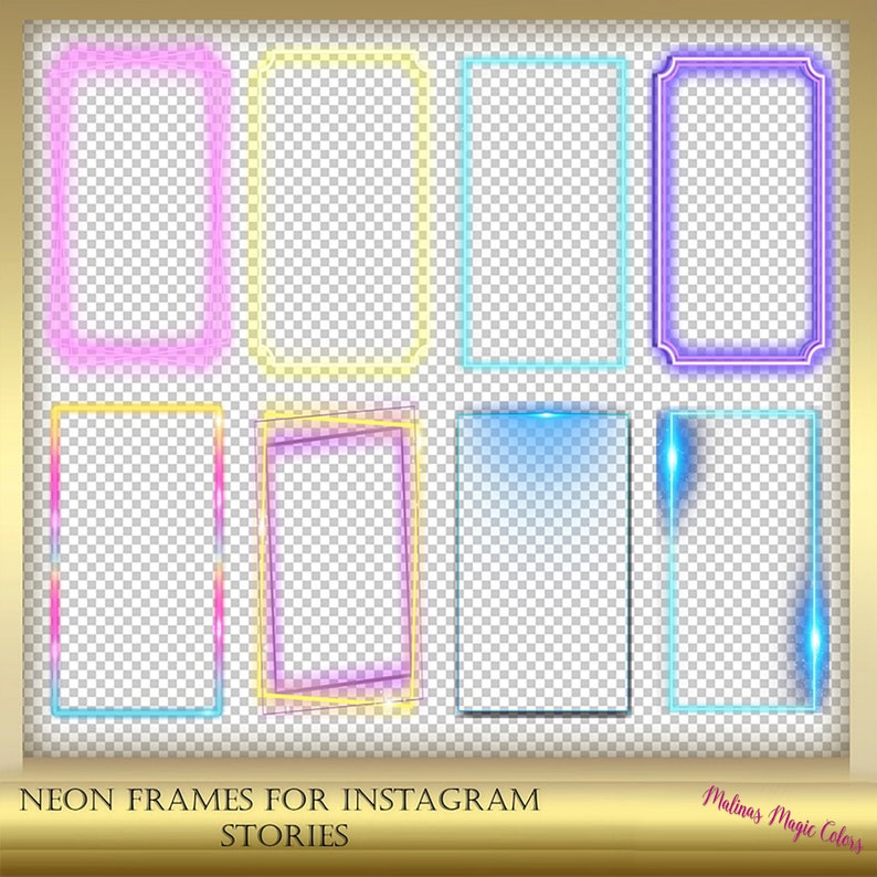 20 Neon Frames for Instagram Stories Instagram Story Frames Insta ...
