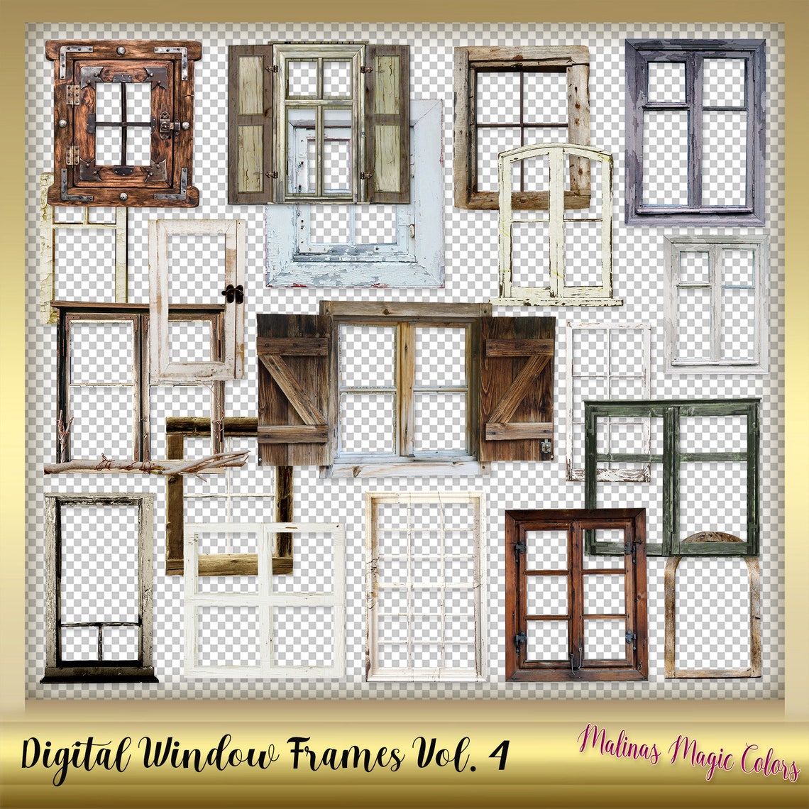 20 Digital Window Frames Vol. 4 Window Photo Frame - Etsy UK