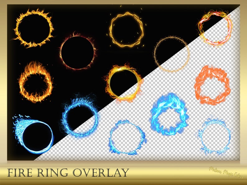 Fire Ring Overlay - Light Ring - Light Circle - Magic Circle Aura ...
