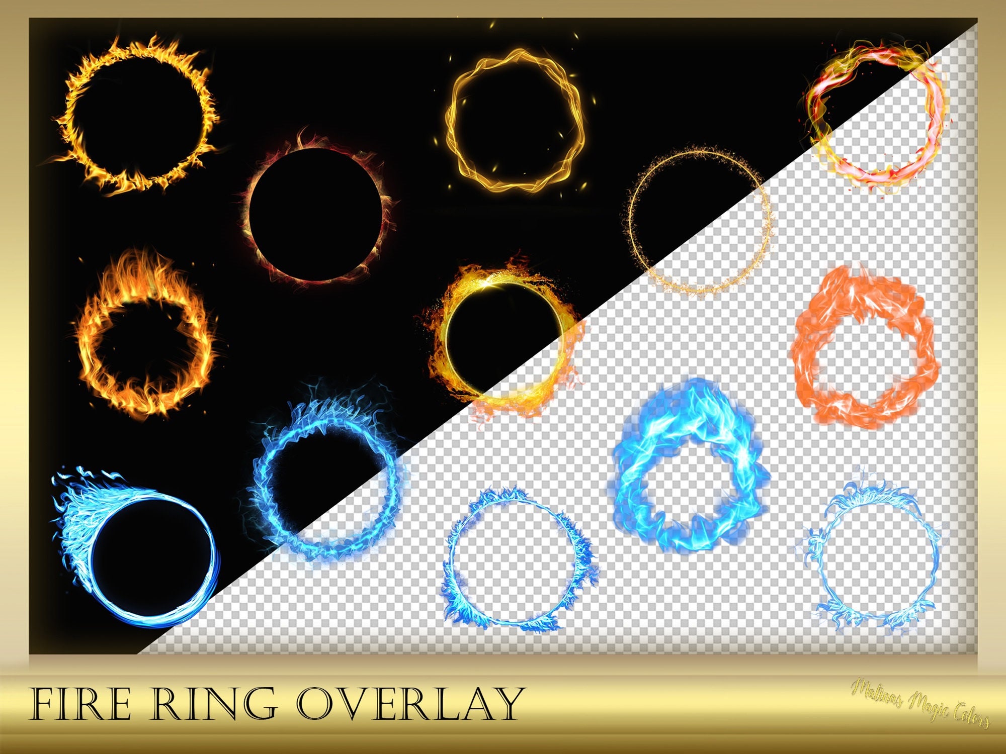 Fire Ring Overlay - Light Ring - Light Circle - Magic Circle Aura ...