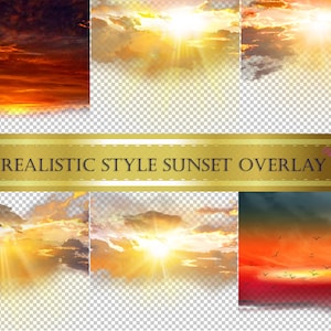 15 Realistic Style Sunset Overlays - Sunset Overlay Photoshop - Overlay ...