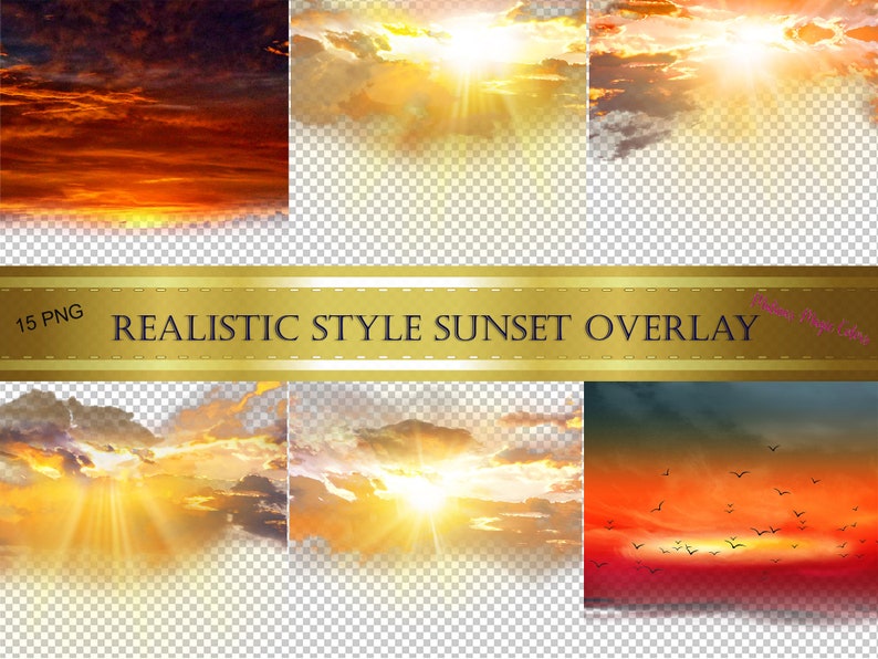 15 Realistic Style Sunset Overlays - Sunset Overlay Photoshop - Overlay ...