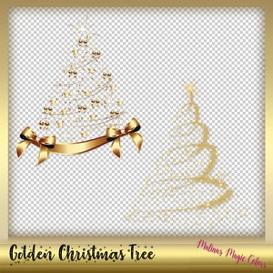 Golden Christmas Tree - Christmas Tree Overlays - Christmas Tree ...
