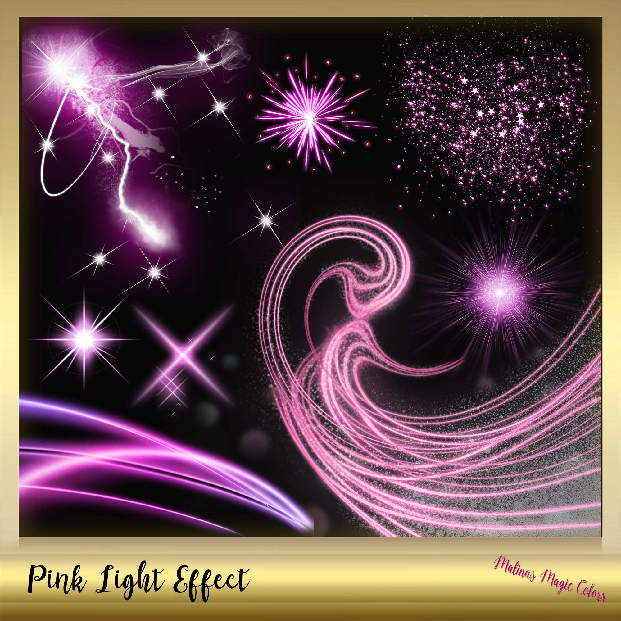 20 Pink Light Effect Overlays - Pink Wedding Overlays - Pink ...