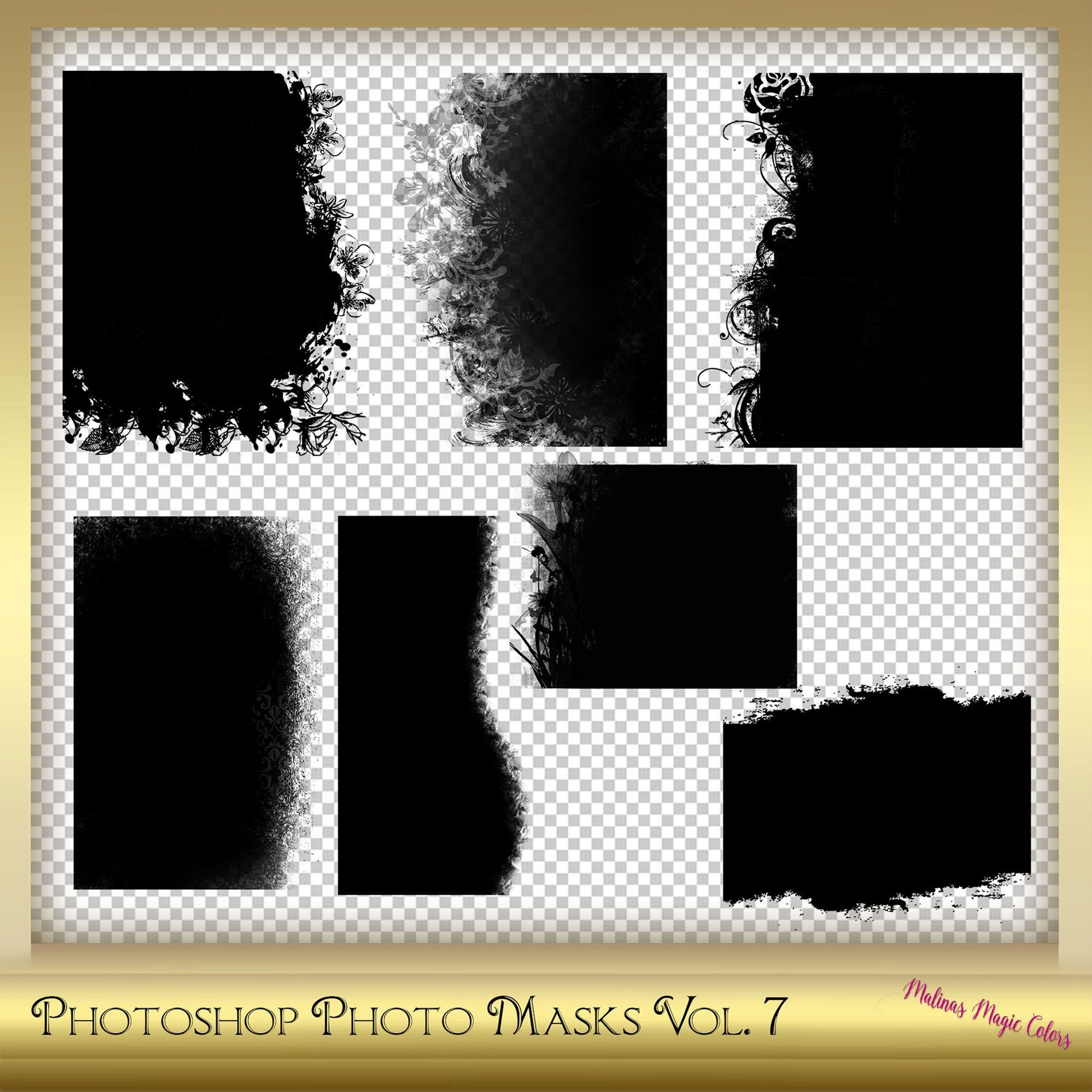 10 Photoshop Masks Vol. 7 - Photoshop Clipping Masks - Grunge Png Masks ...