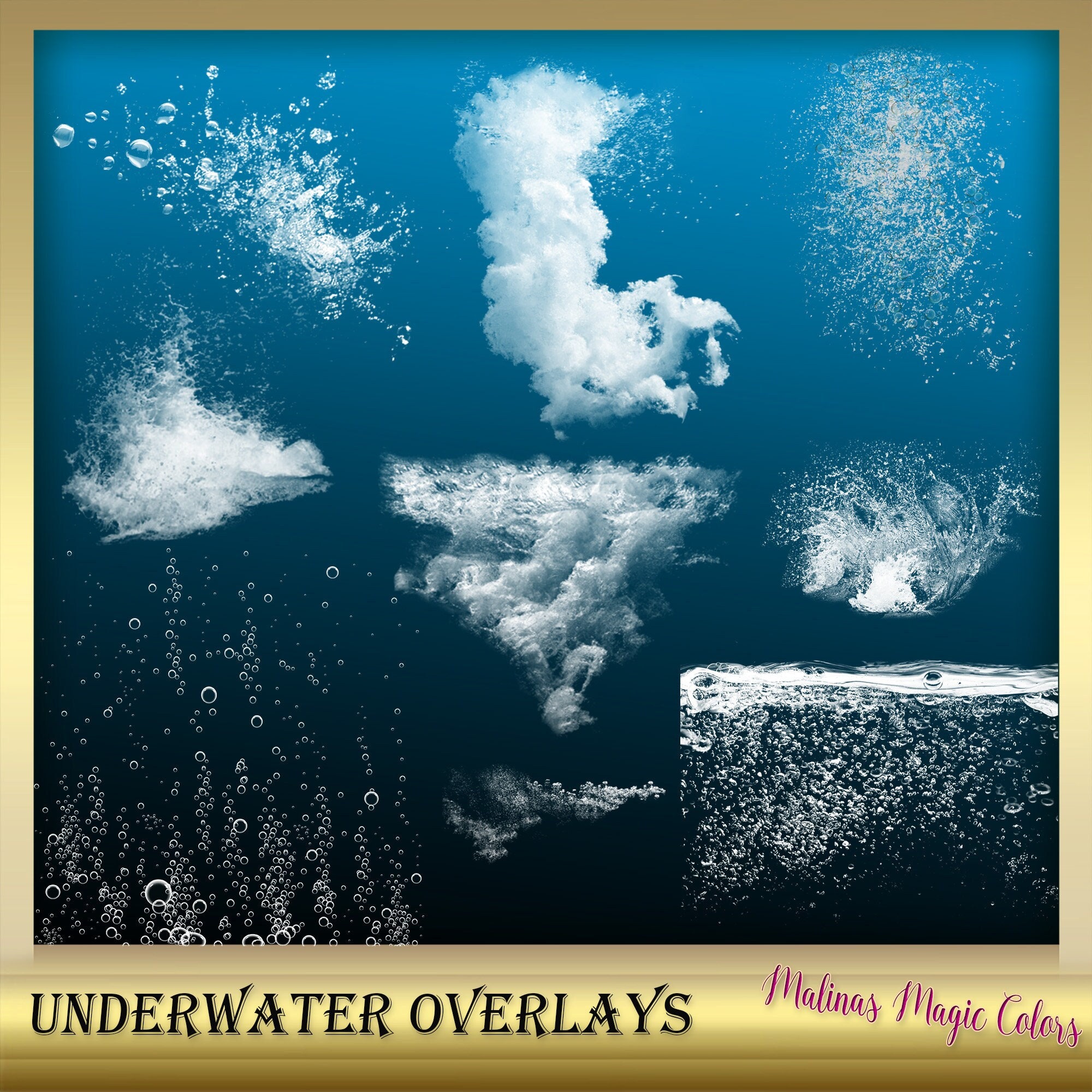 Realistic Underwater Overlays - Realistic Underwater Bubbles - Water ...