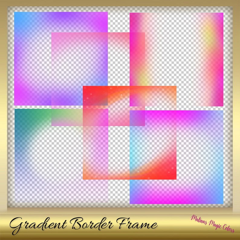 Gradient Border Frame - Gradient Effect Frame - Soft Color Photo ...