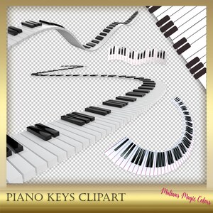 Three Dimensional Piano Keys - Music Overlay - Music Clip Art - Piano ...