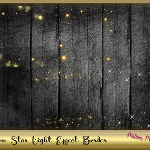 Yellow Star Light Effect Border Light Frame Overlay Frame - Etsy