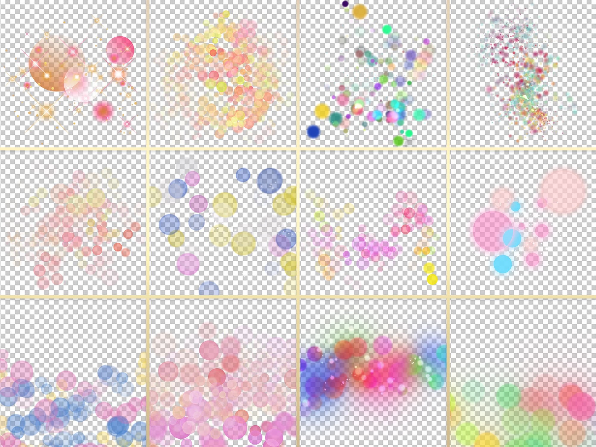 Colorful Bokeh Overlay - Bokeh Light - Glowing Bokeh Overlay ...