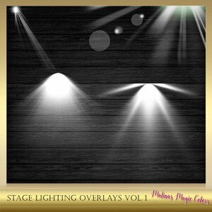 20 Stage Lighting Overlays Vol 1 - Spotlight Overlays - Light Effect ...