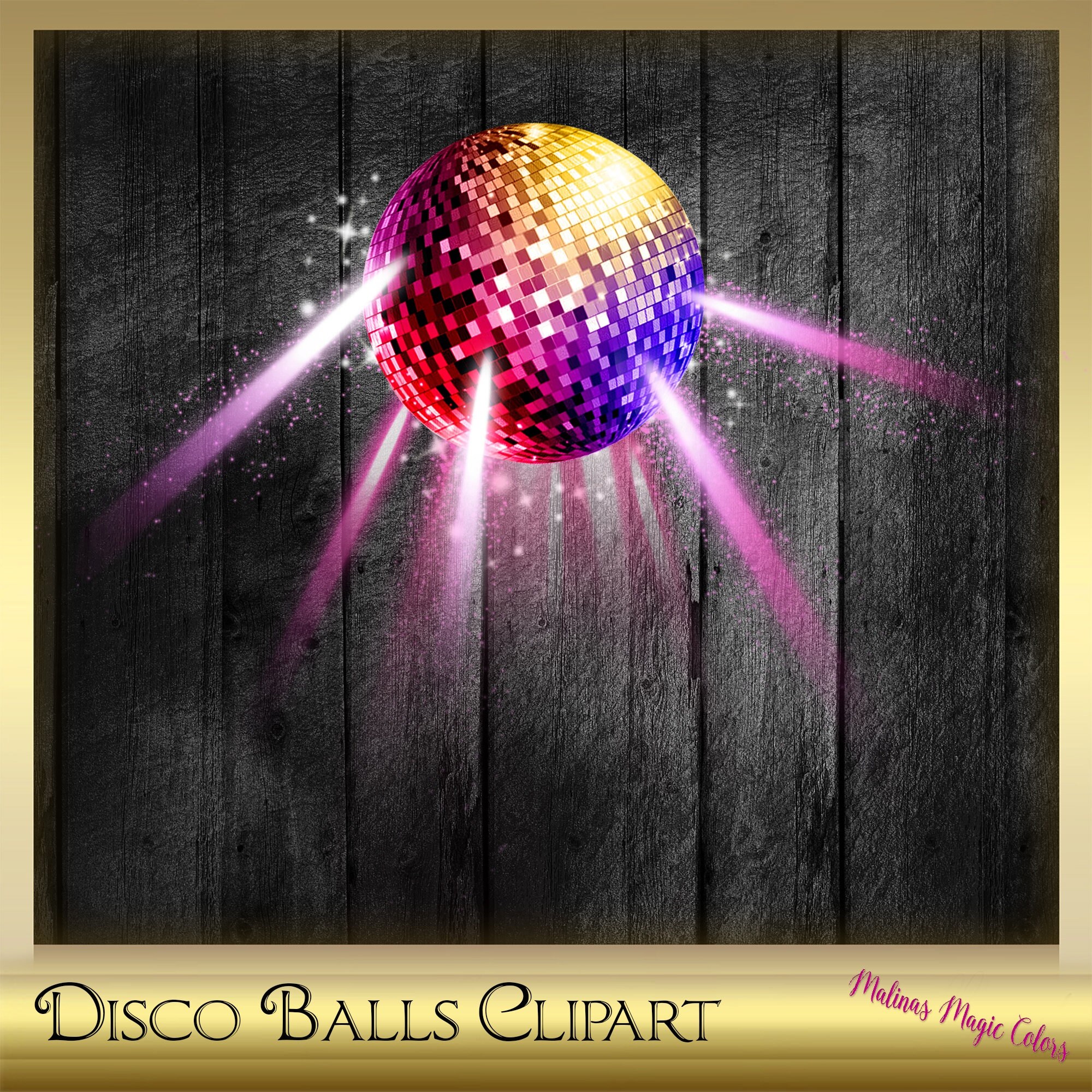 10 Disco Balls Clipart Glitter Balls Party Clipart - Etsy