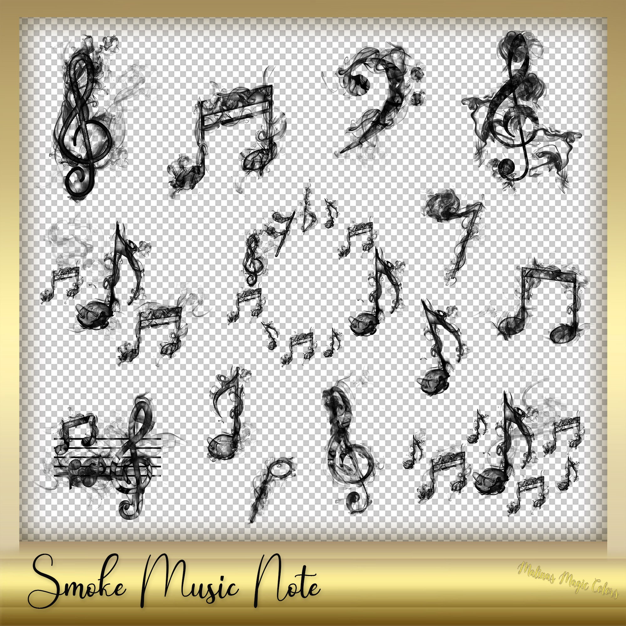 Smoke Music Note - Music Overlays - Music Note Clip Art - Music Note ...
