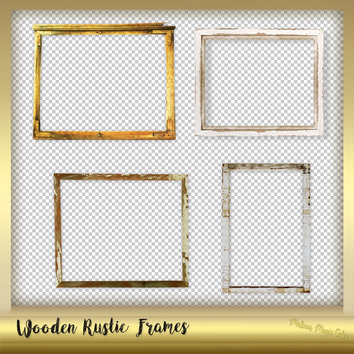 10 Digital Wooden Frames Wooden Rustic Picture Frames Photoshop Digital ...