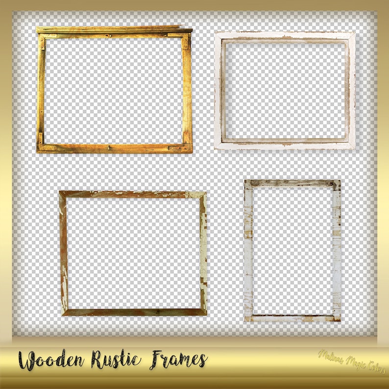 10 Digital Wooden Frames Wooden Rustic Picture Frames Photoshop Digital ...