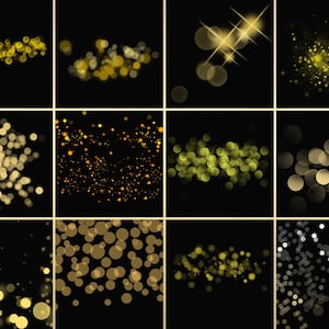 Gold Bokeh Overlay - Bokeh Light - Yellow Bokeh Overlay - Glowing Bokeh Overlay - Transparent ...