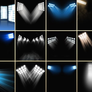 Stadium Light Overlay - Spotlight Overlays - Light Effect Photoshop ...