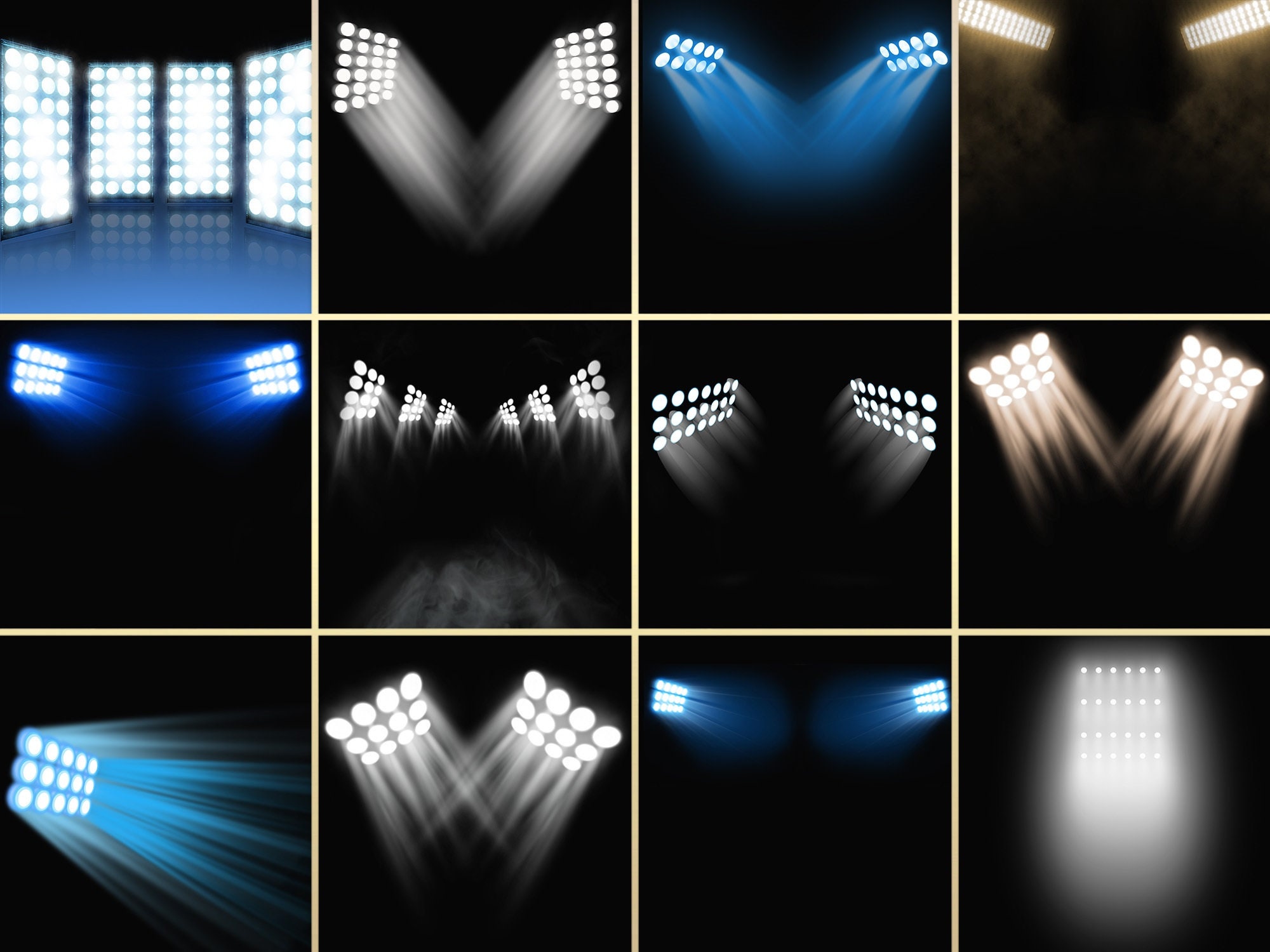 Stadium Light Overlay - Spotlight Overlays - Light Effect Photoshop ...