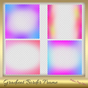 Gradient Border Frame - Gradient Effect Frame - Soft Color Photo ...