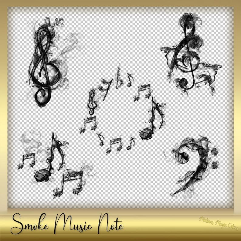 Smoke Music Note Music Overlays Music Note Clip Art Music Note ...