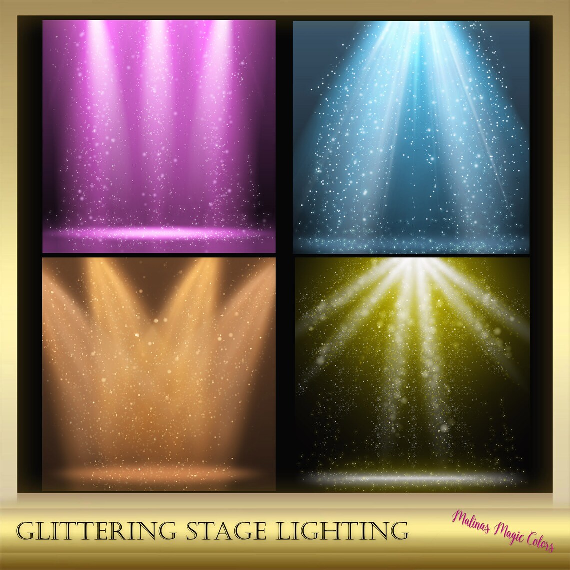 15 Glittering Stage Lighting Overlays - Spotlight With Shiny Light ...