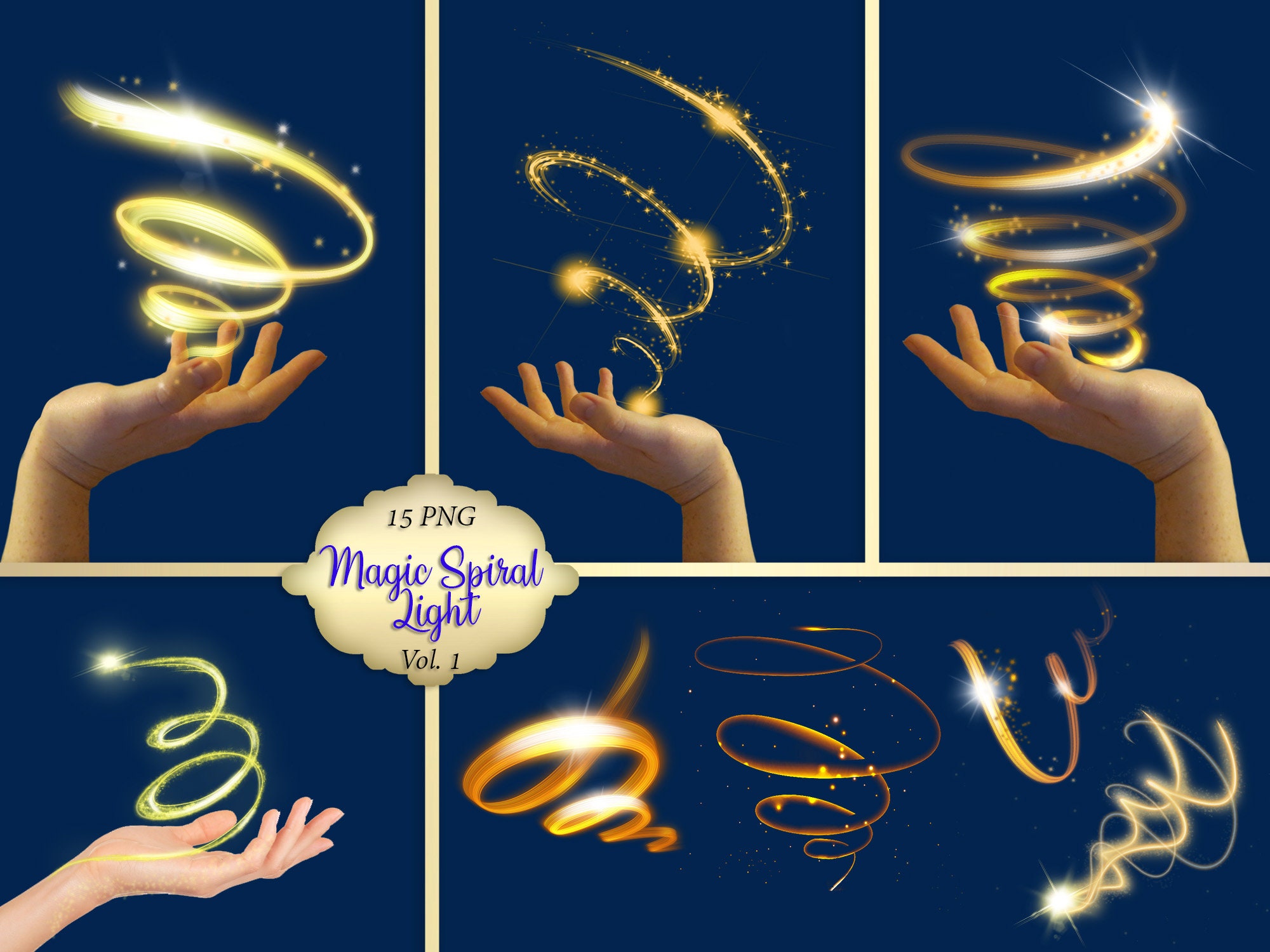 Magic Spiral Light Magical Effect Glowing Spiral Golden Light Photoshop ...