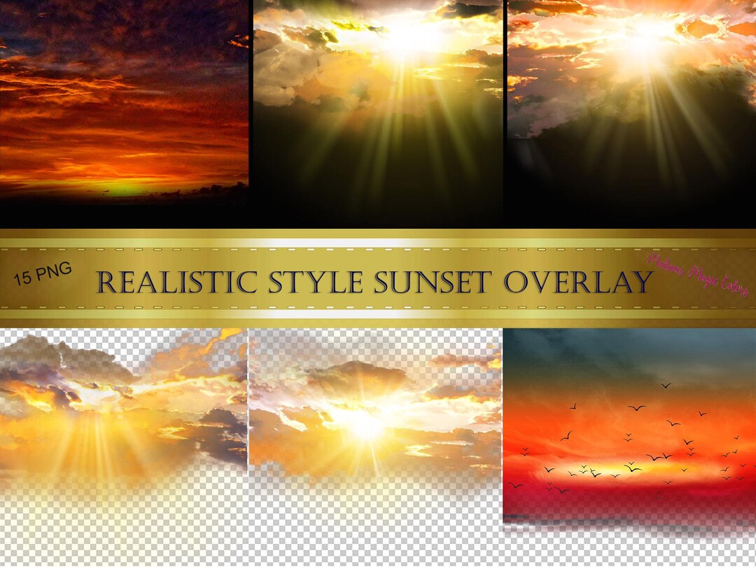 15 Realistic Style Sunset Overlays - Sunset Overlay Photoshop - Overlay ...