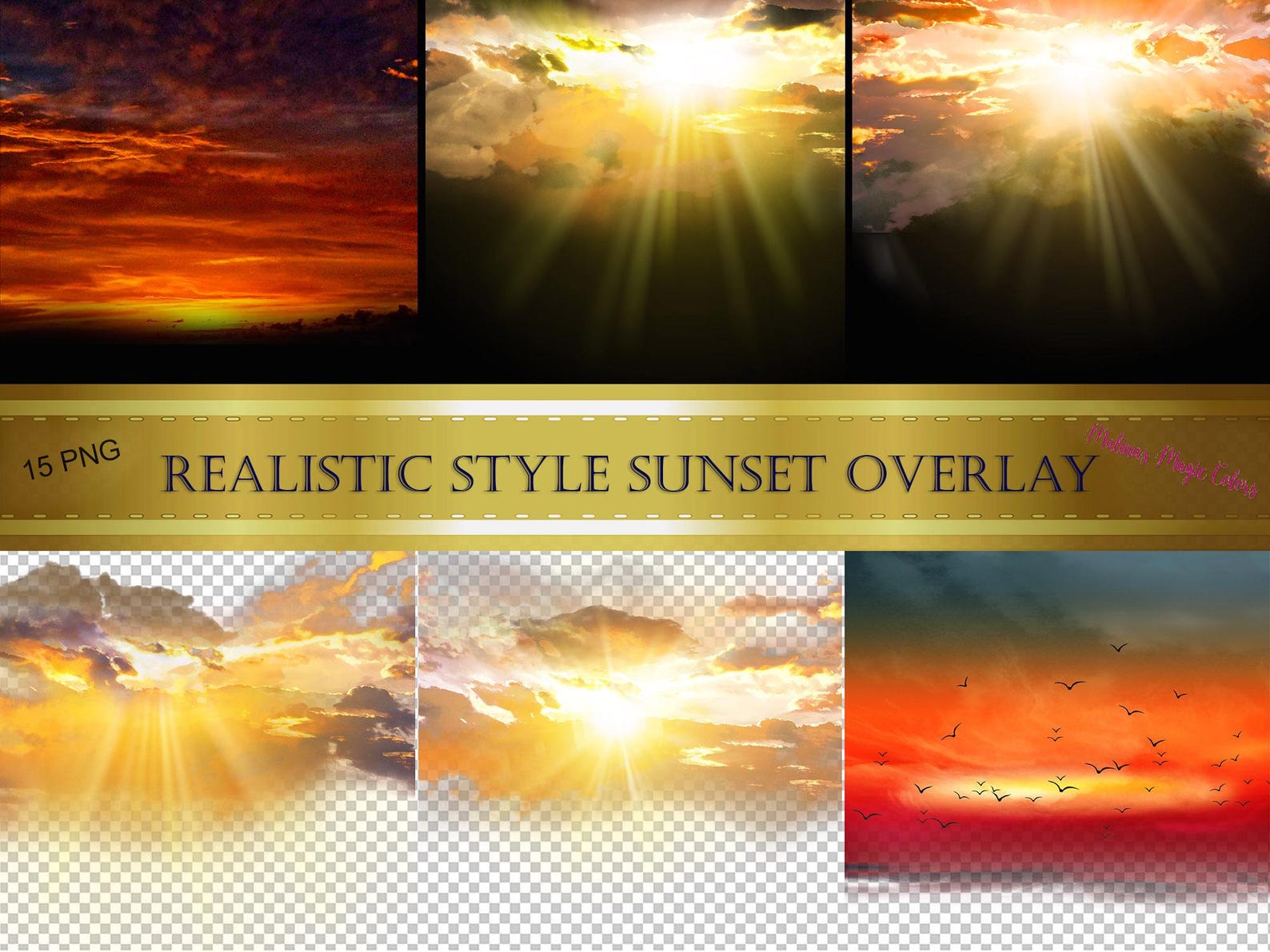 15 Realistic Style Sunset Overlays - Sunset Overlay Photoshop - Overlay ...