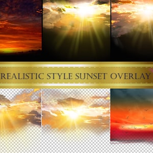15 Realistic Style Sunset Overlays - Sunset Overlay Photoshop - Overlay ...