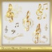20 Golden Music Overlays Music Note Clip Art Golden Musical Notes ...
