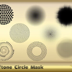 Halftone Circle Mask for Photoshop Halftone Dots Circle Circles Masks ...